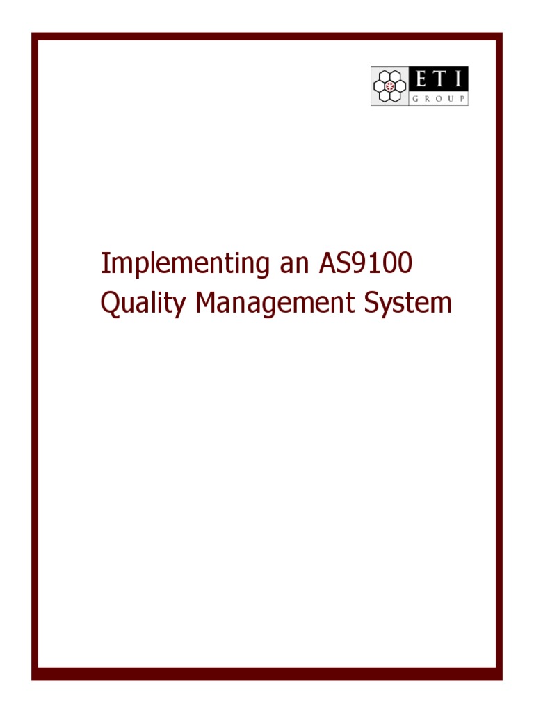 Ebook On How To Implement An AS9100 | PDF | Business Process | Quality ...