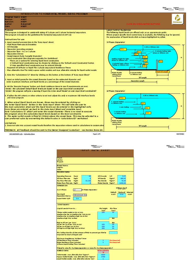 API 12j Sizing | PDF | Flow Measurement | Phase (Matter)
