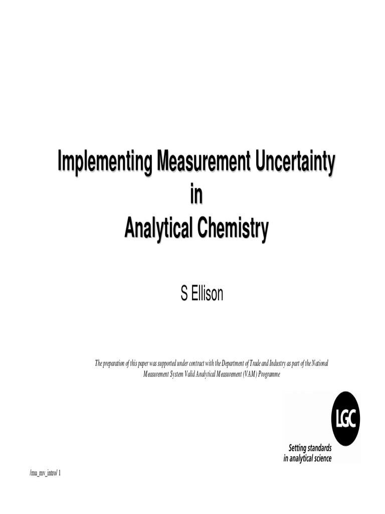 Measurement Uncertainty in Chemistry | PDF | Uncertainty | Experiment