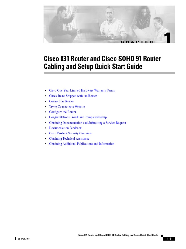 Cisco 831 Router and Cisco SOHO 91 Router Cabling and Setup Quick Start Guide | PDF | Ip Address ...