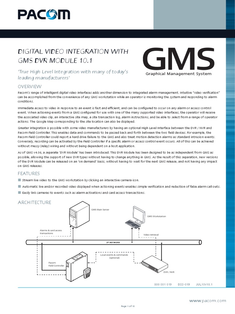 DSS-019 Digital Video Datasheet | PDF | Digital Video Recorder ...