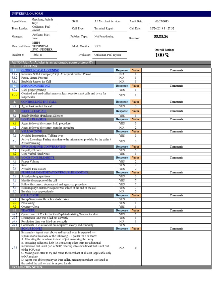 Quality Evaluation - Gepolane, Jacinth Kaye 2272015 XCSJ6 | PDF | Business