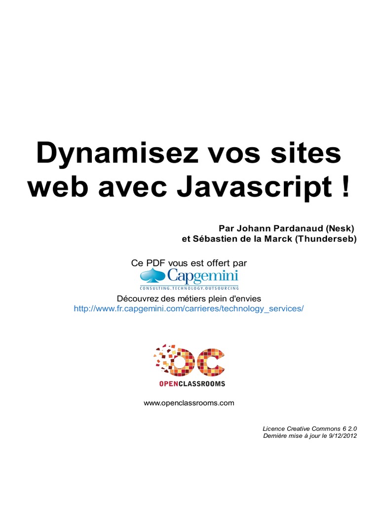 Dynamisez Vos Sites Web Avec Javascript | PDF | Modèle d'objet de ...