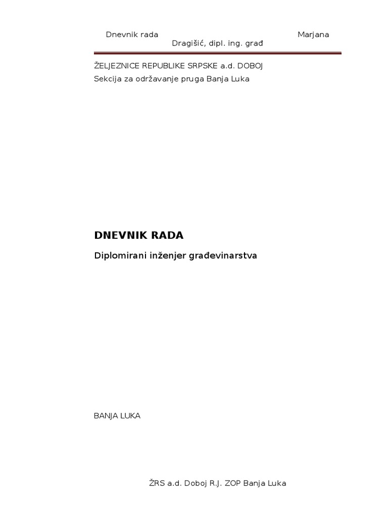 Dnevnik Rada | PDF