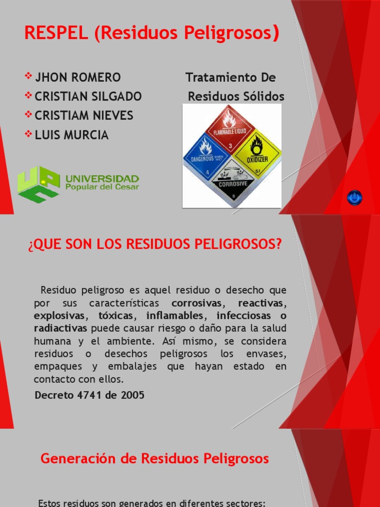 Plan de Gestión para Residuos Peligrosos | PDF | Residuos | Material explosivo