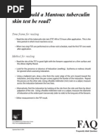 Mantoux Tuberculin Skin Test Record Form | PDF