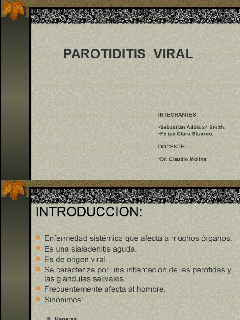 Paperas | Virus | Epidemiología