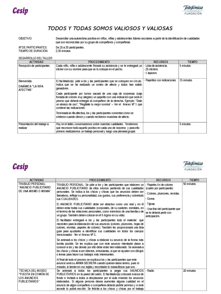 Todos Somos Valiosos y Valiosas - Nna - Karina | PDF | Autoestima ...
