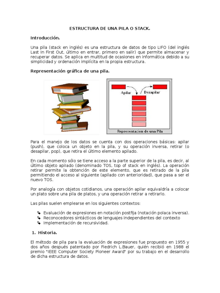 Estructura de Pilas o Stack