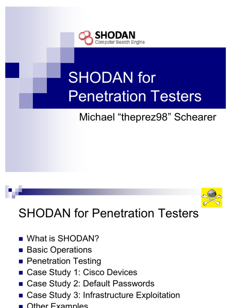 SHODAN For Penetration Testers QuahogCon PDF | PDF | Business | Computers