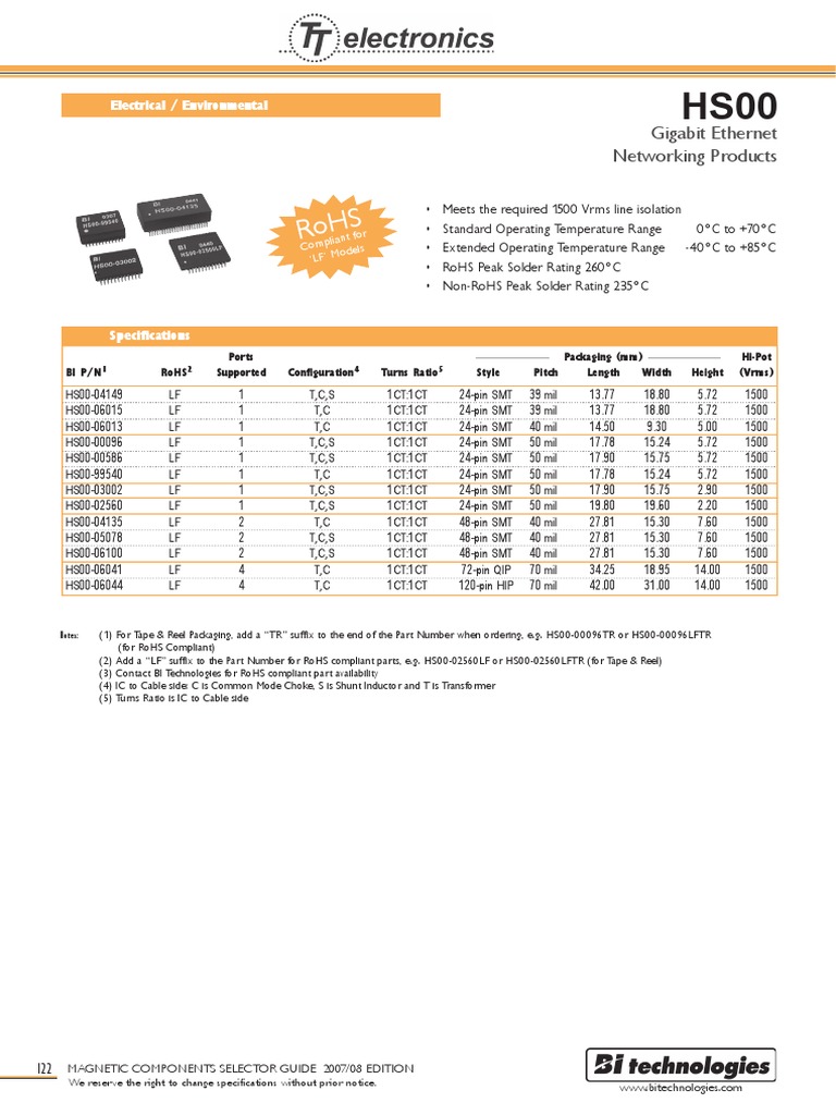 HS00-06015 Datasheet | PDF | Telecommunications Infrastructure ...