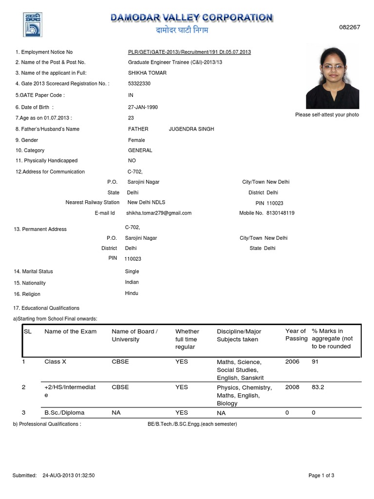 DVC HRD Application PDF | Download Free PDF | Academia | Science