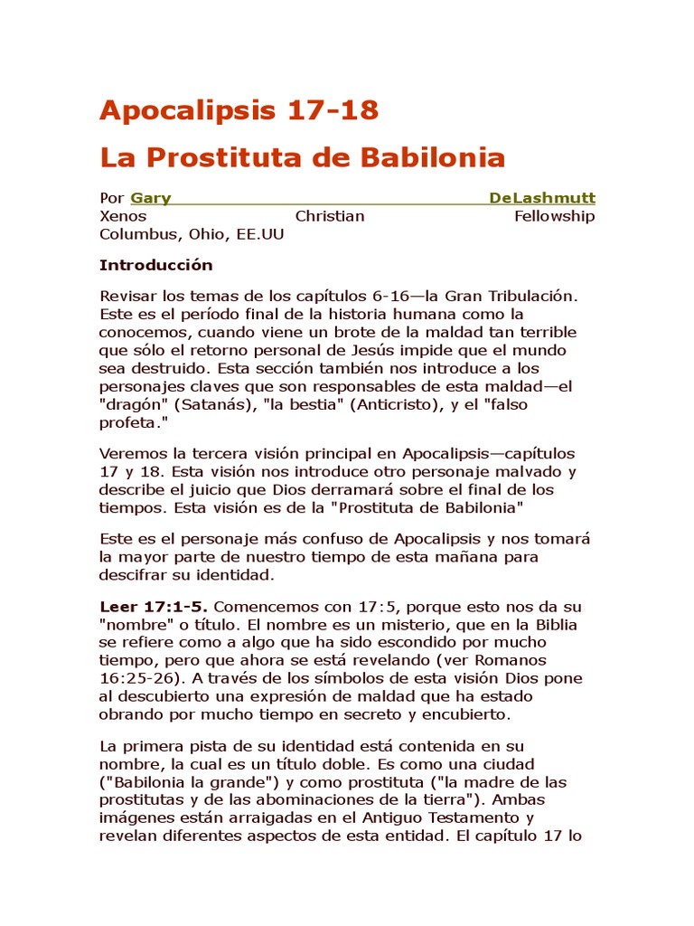 Apocalipsis 17 Imagenes Ver | PDF | Libro de revelación | Babilonia