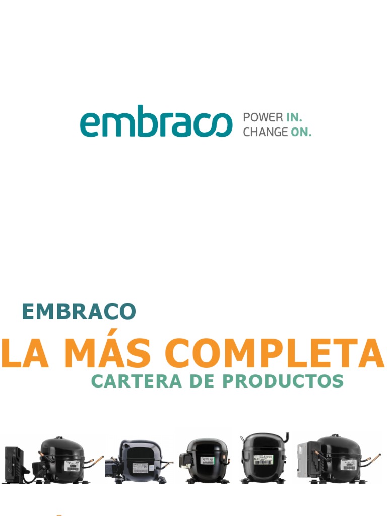 Ficha Técnica de Compresores Embraco | PDF | Refrigeración | Presión