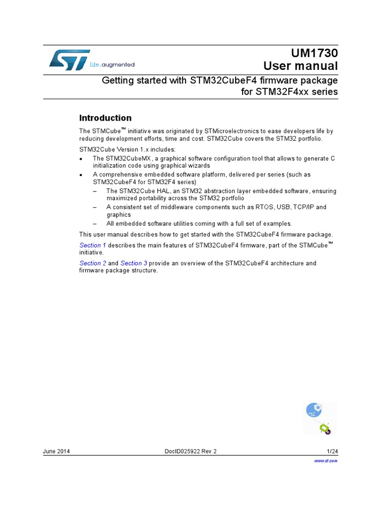 Stm 32 Cube F 4 Getting Started Pdf Device Driver Application Programming Interface