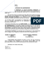 Affidavit of Legitimation | Affidavit | Civil Law (Common Law)