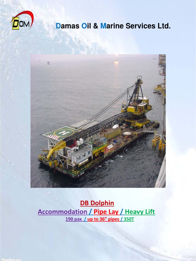 Derrick Laying Barge "Dolphin" | Anchor | Crane (Machine)