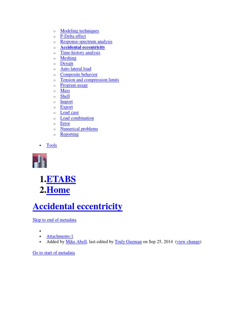 Accidental Eccentricity | PDF | Structural Load | Mass