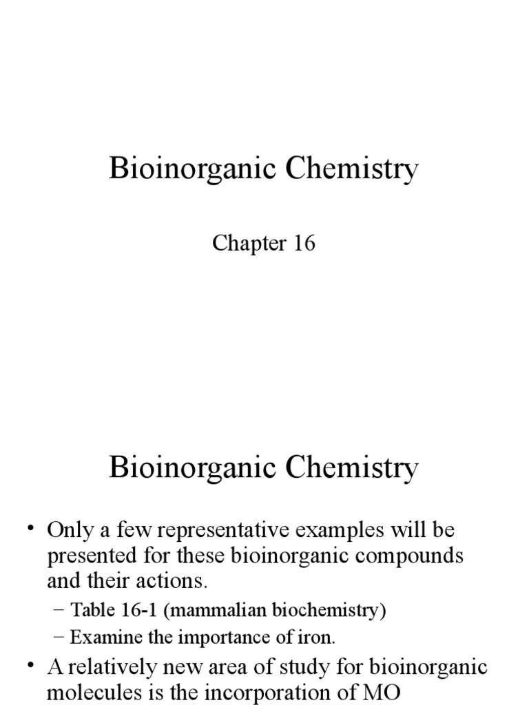 Bioinorganic Chemistry | Bioinorganic Chemistry | Hemoglobin