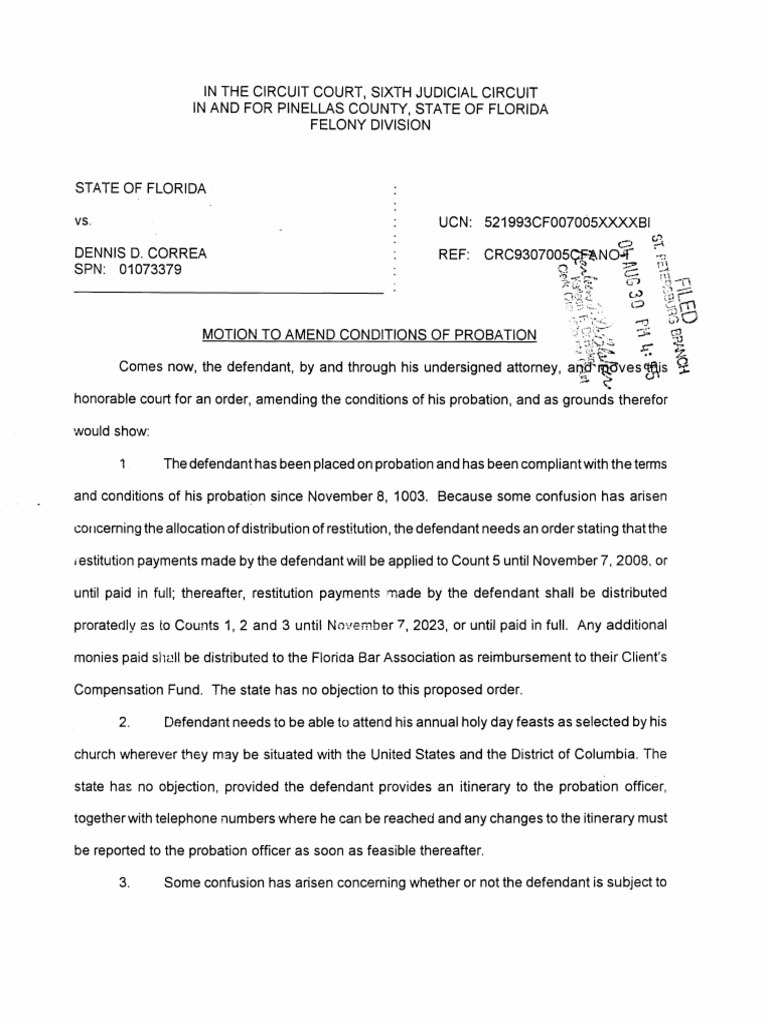 2004, 08-30-04, Motion to Amend Conditions of Probation.pdf | Probation ...