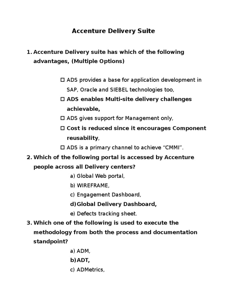 Accenture Delivery Suite | PDF | Project Manager | Software Development