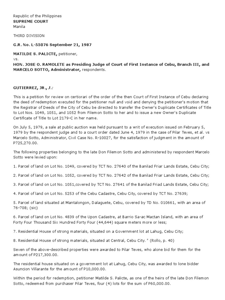 Palicte Vs Ramolete | PDF | Inheritance | Executor