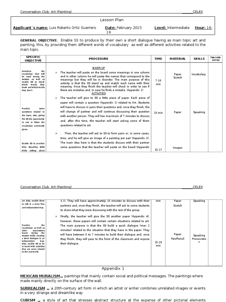 Lesson Plan 2015 | PDF | Abstract Art | Paintings