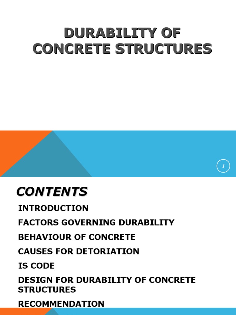 Durability of Concrete Structures | PDF | Corrosion | Concrete