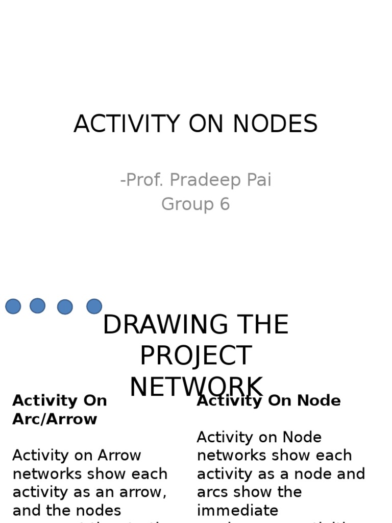 Activity on Node Project Management Guide | PDF | Theoretical Computer ...
