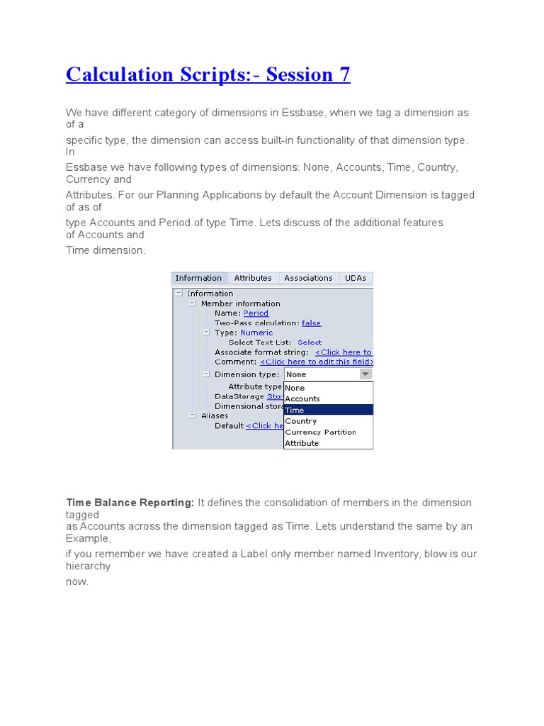 Calculation Scripts:-Session 7: Time Balance Reporting: It Defines The Consolidation of Members ...