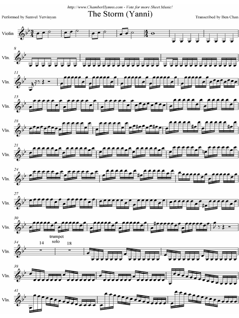 The Storm Yanni Sheet Music | PDF | Entertainment (General)