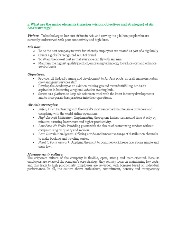 Air Asia Case Study | PDF | Low Cost Carrier | Airlines