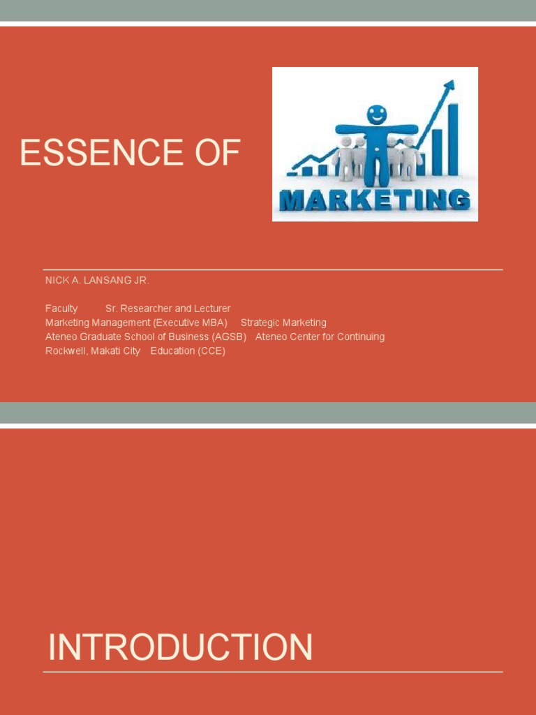 Essence of Marketing | PDF | Marketing Research | Strategic Management
