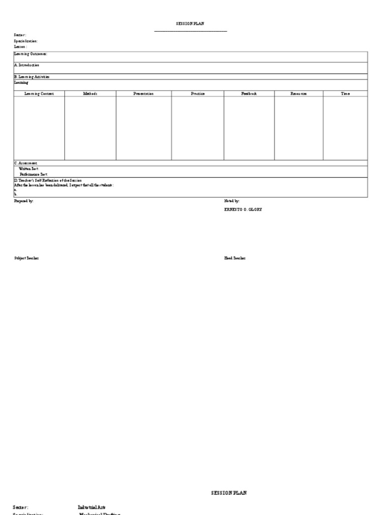 My Session Plan | PDF | Technical Drawing | Lecture