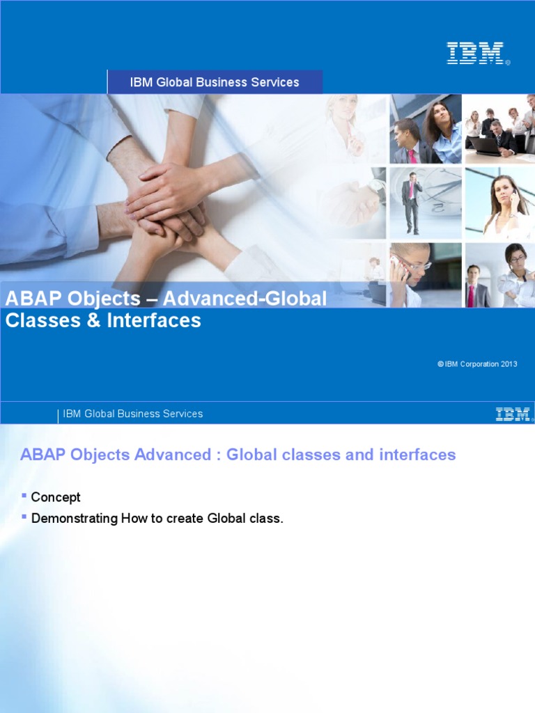 06 Abap Objects Global Classes And Interfaces Pdf Class Computer Programming Object