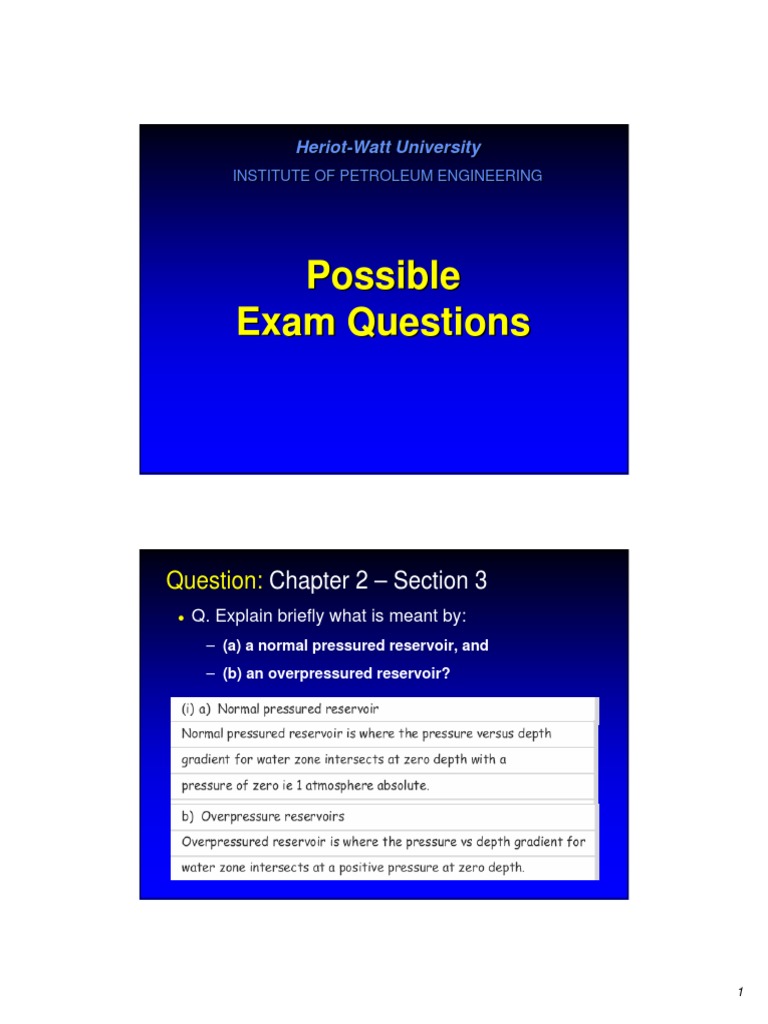Shawket Exam Questions Dec 06 | PDF | Petroleum Reservoir | Gases