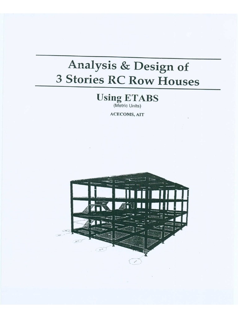 3 Storey RC Row Houses Etabs | PDF