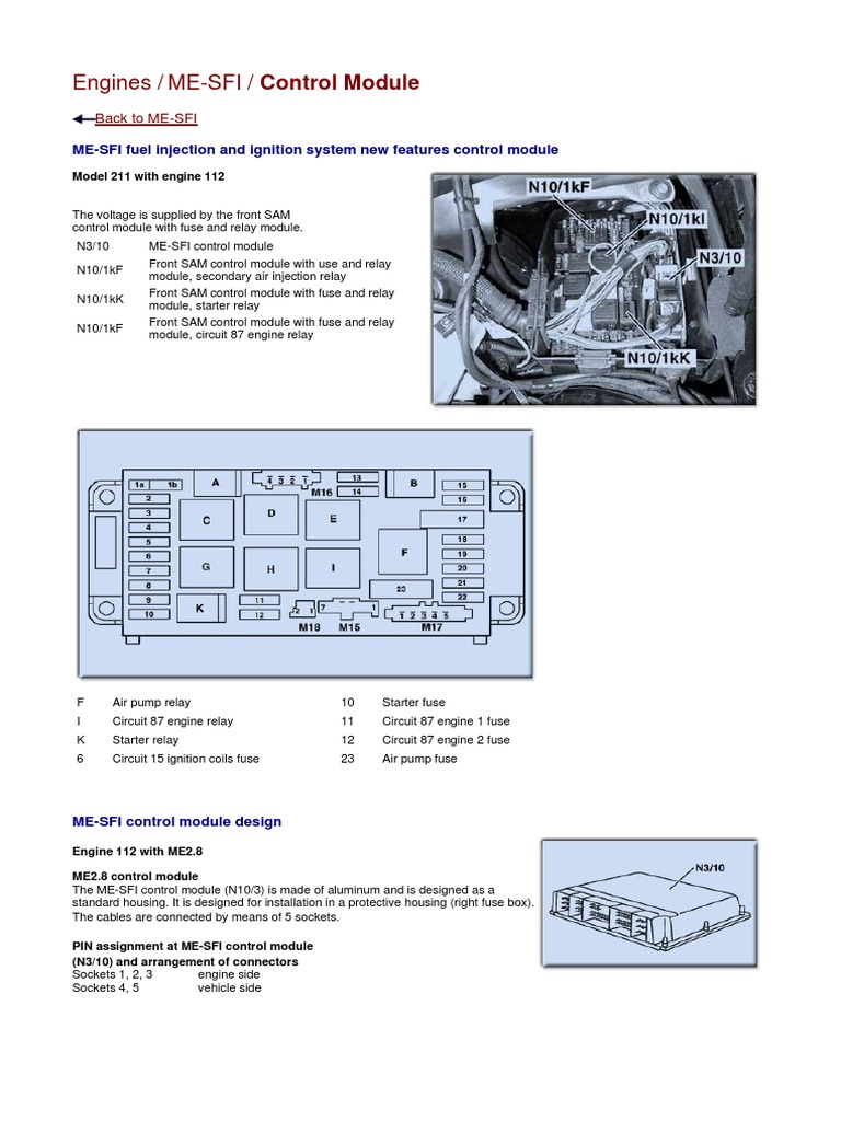 Engines / ME-SFI /: Control Module | PDF