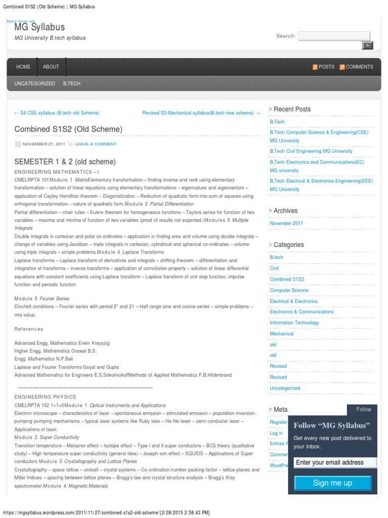 Combined S1S2 (Old Scheme) - MG Syllabus | PDF | Rotation Around A Fixed Axis | Force