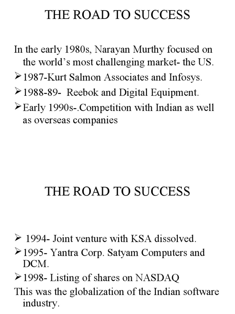 Infosys Road To Success | PDF