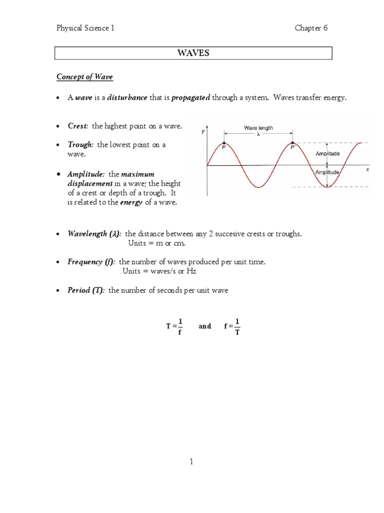 Waves: Physical Science 1 | PDF | Waves | Frequency
