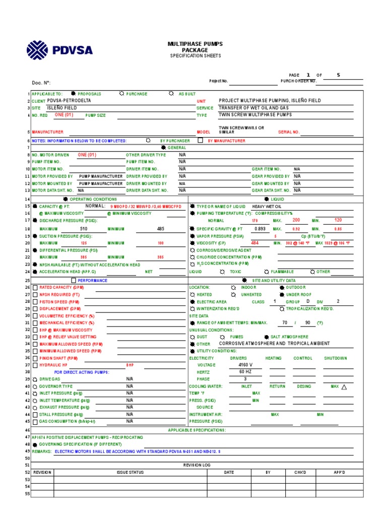 API 610 10th Edition (Iso 13709) Pump Datasheet PDF Pump, 55% OFF