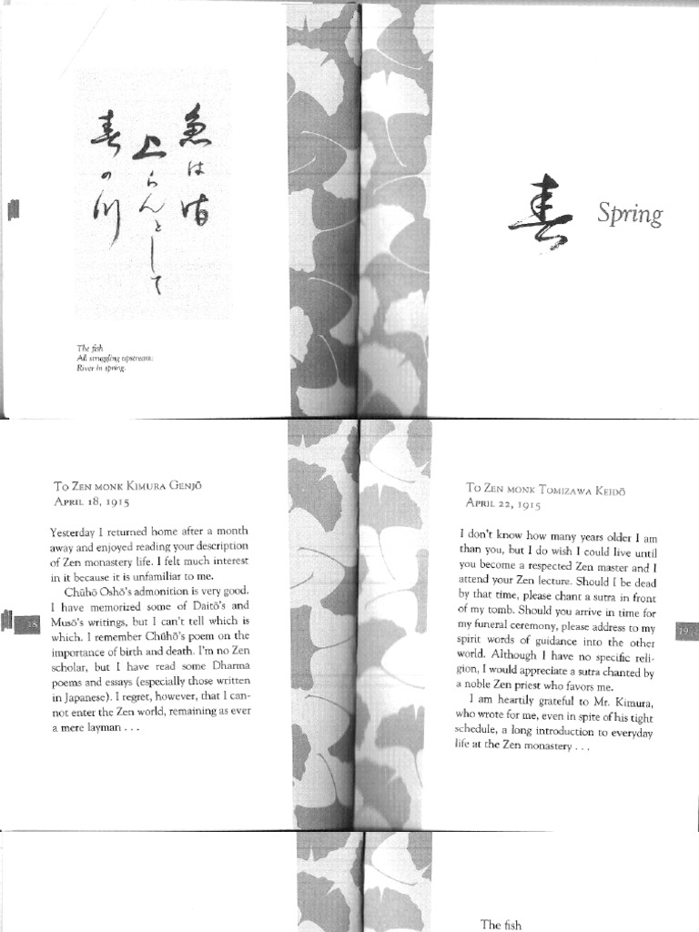 Soseki Natsume Zen Haiku | PDF
