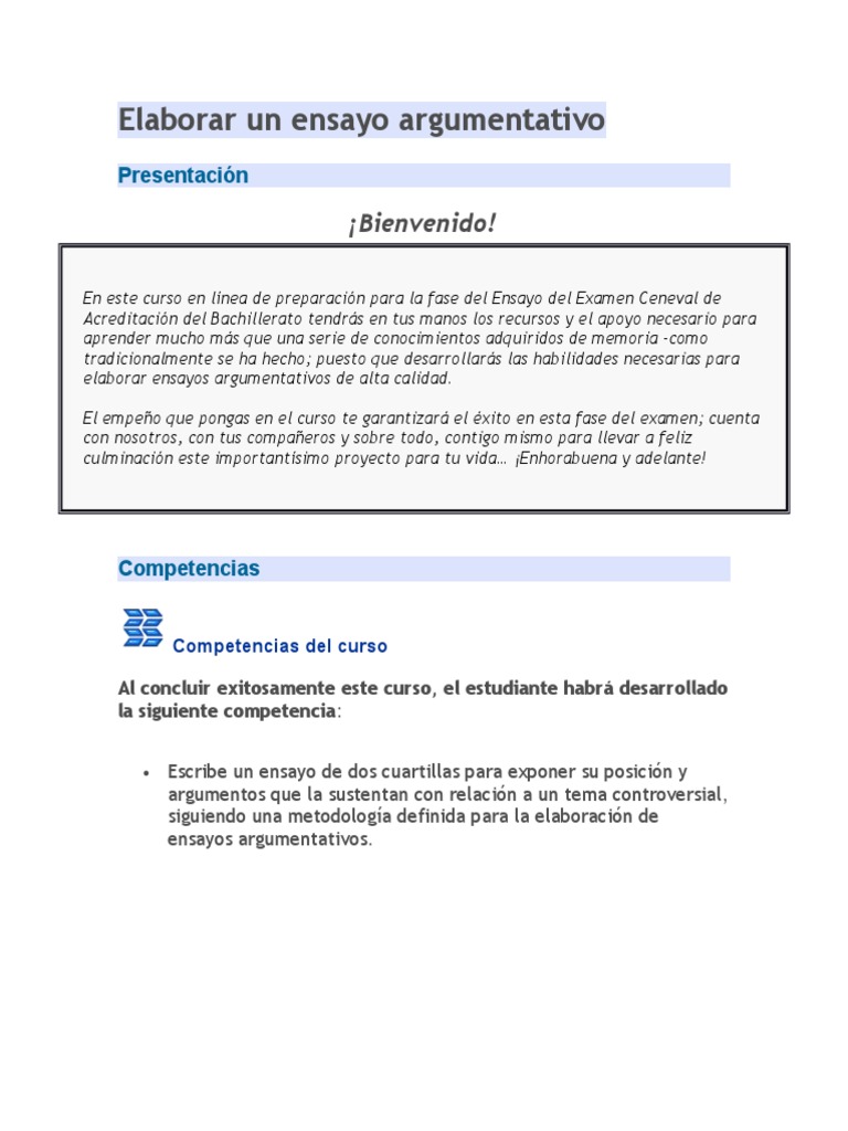 Pautas-Elaborar Ensayo Argumentativo | PDF | Falacia | Ensayos