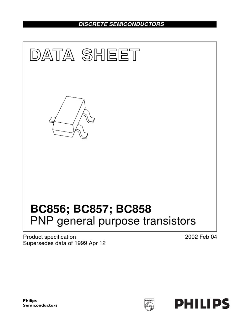 Data Sheet: BC856 BC857 BC858 | PDF | Bipolar Junction Transistor ...