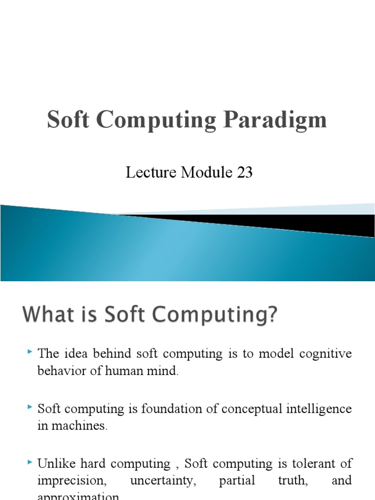 Soft Computing Paradigm: Lecture Module 23 | PDF | Genetic Algorithm ...