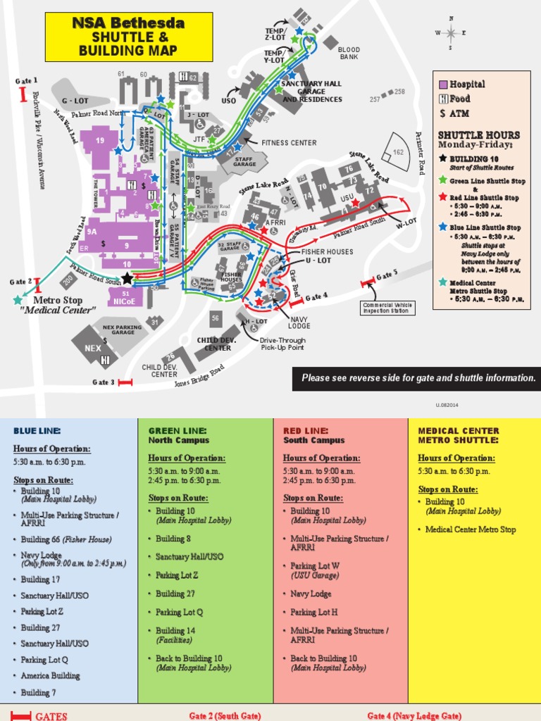 NSA Bethesda: Shuttle & Building Map | PDF | Rail Infrastructure ...