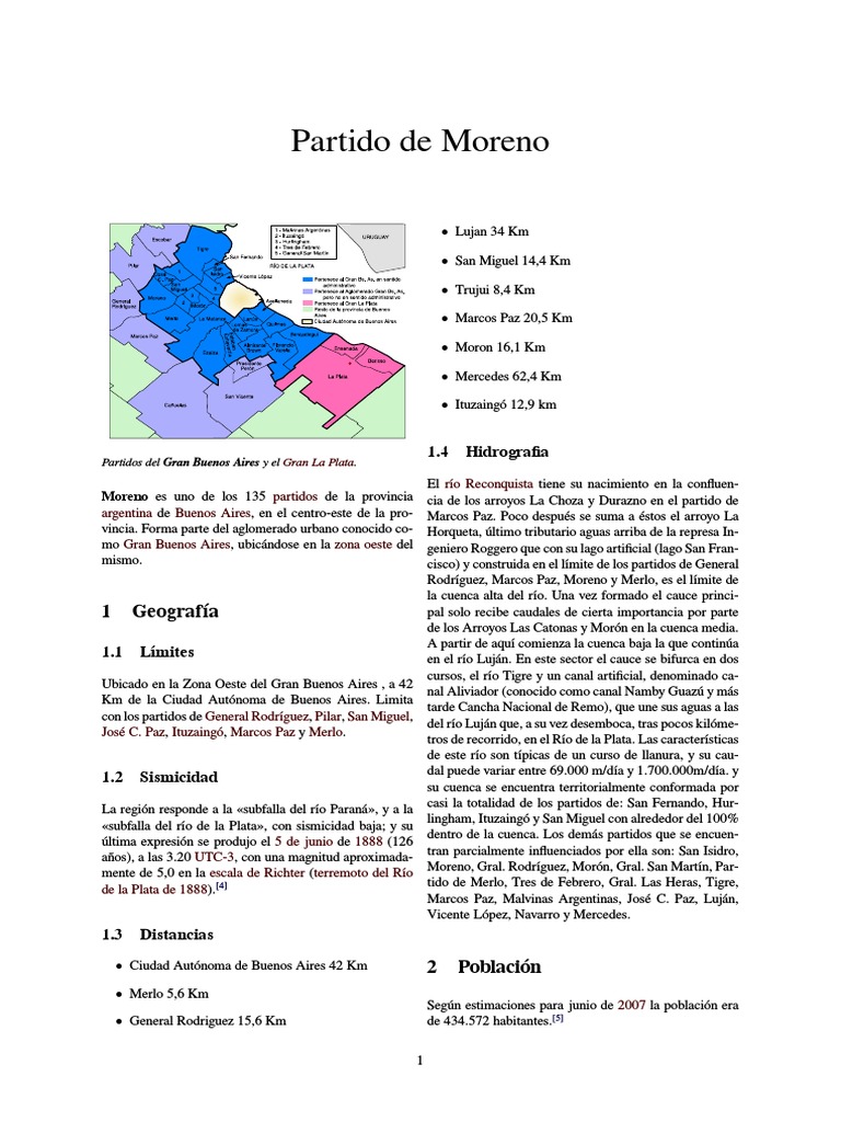 Partido de Moreno | Descargar gratis PDF | Transporte