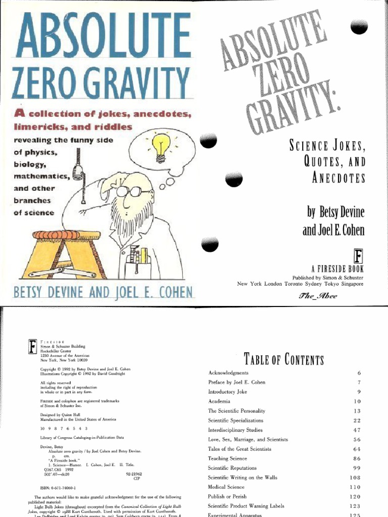 Absolute Zero Gravity Science Jokes, Quotes and Anecdotes by Betsy ...