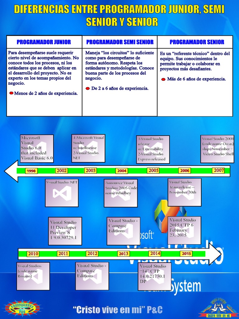 Diferencia Entre Programador Junior, Semi Senior y Senior PDF | PDF | Microsoft Visual Studio ...